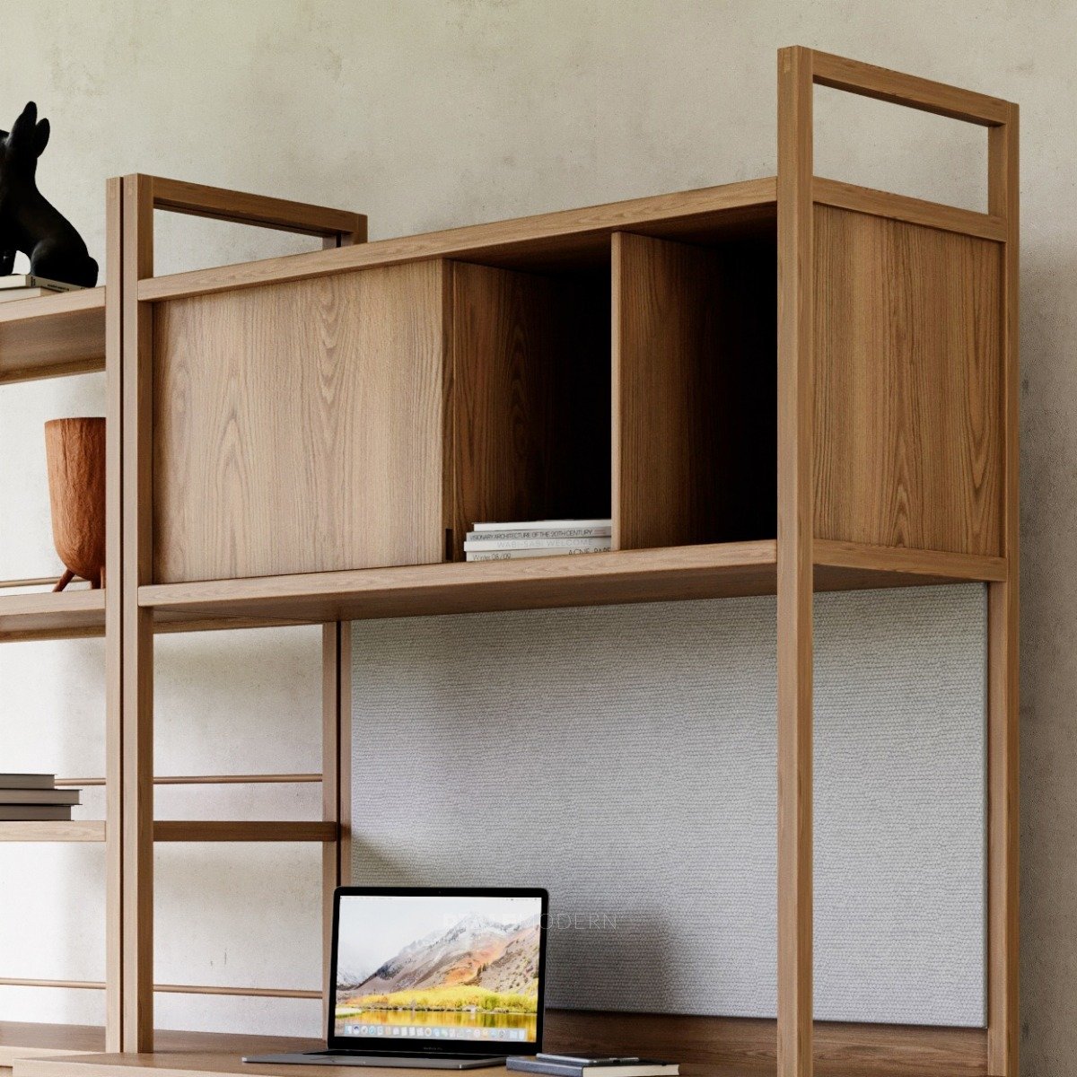 Buy Veda Modular Workspace Desk with Outlet & Bookcase Online in India ...