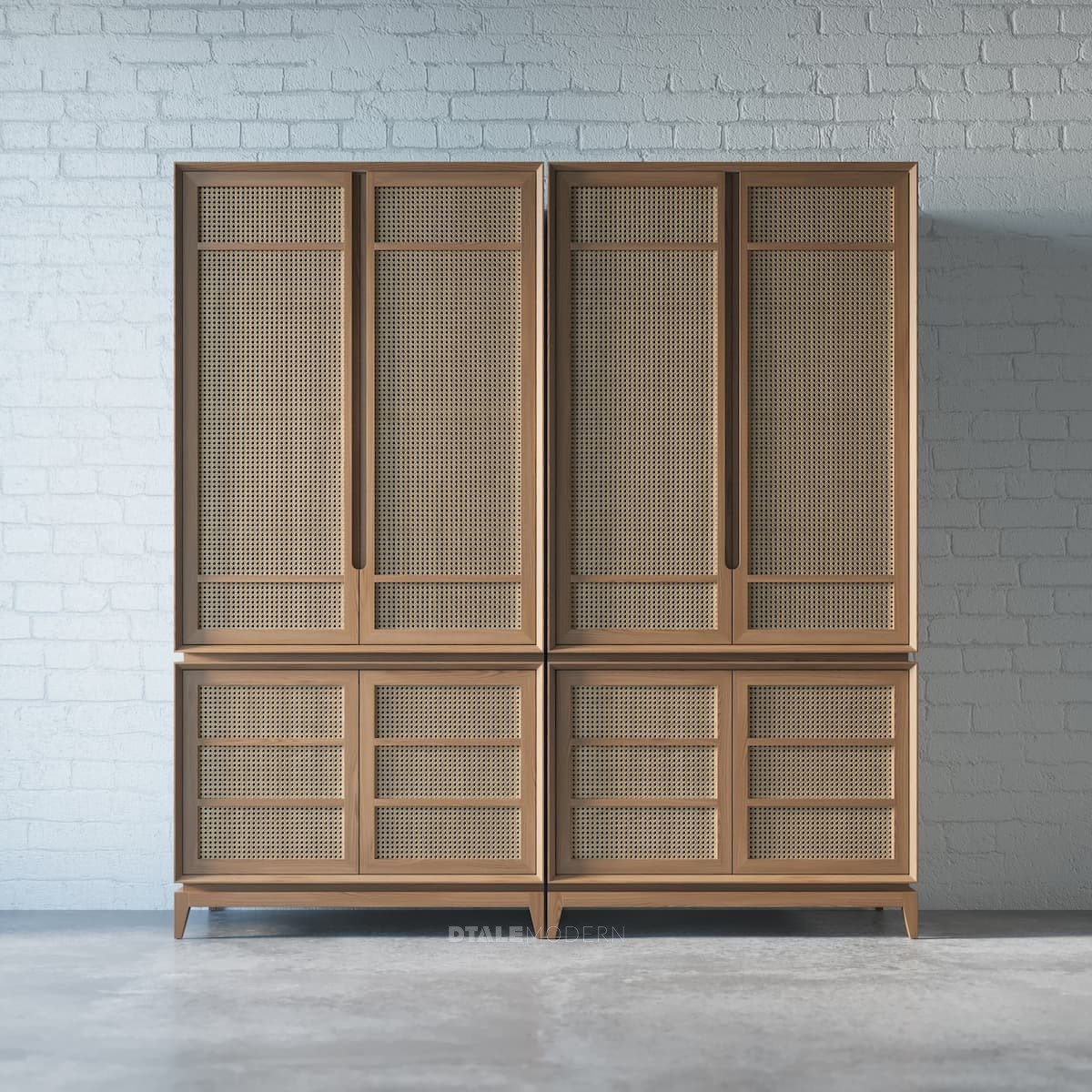 Buy Amiraah Rattan Wardrobe - 4 Shutter Online in India - Dtale Modern