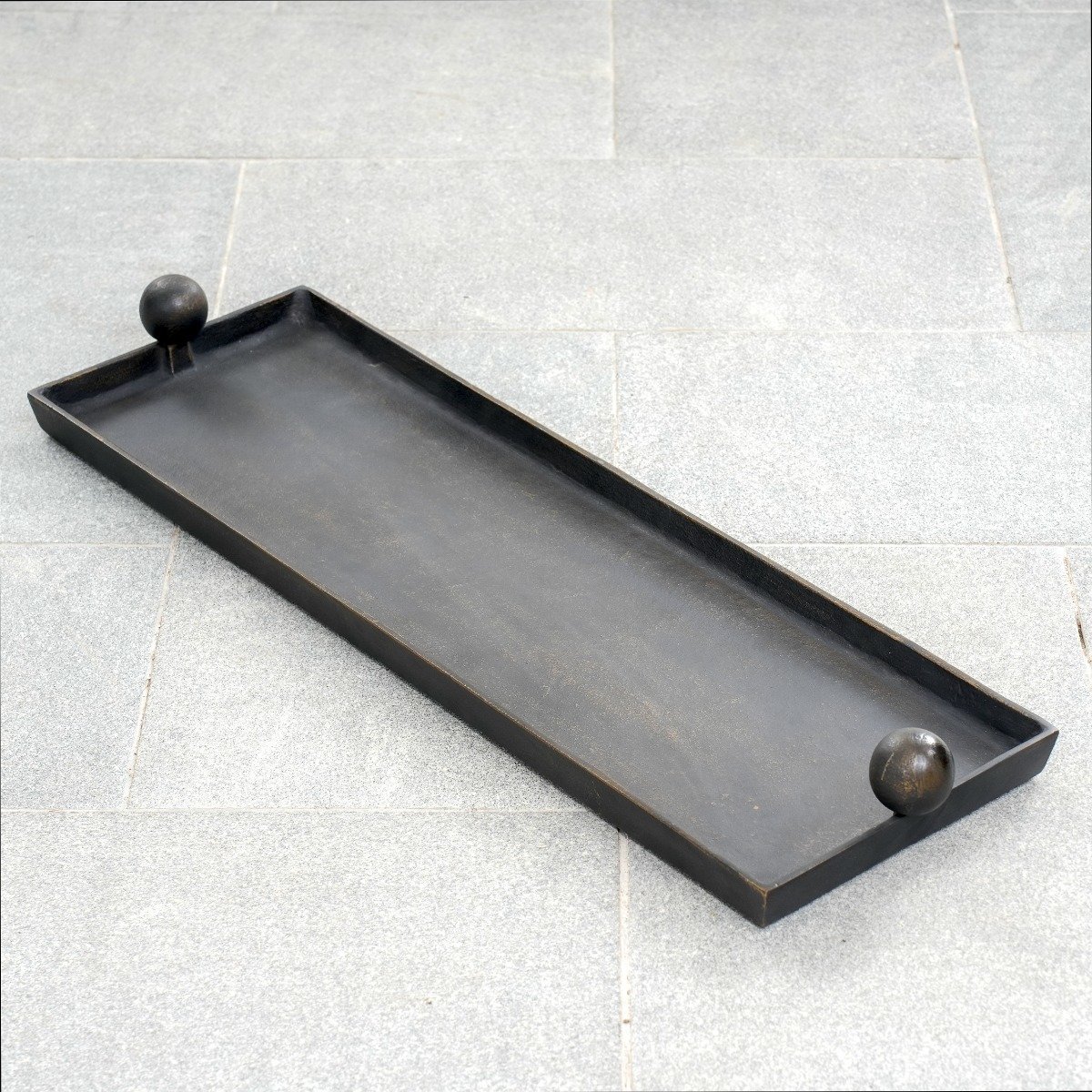 Buy Antiqued Bronze Decorative Tray Online in India - Dtale Modern