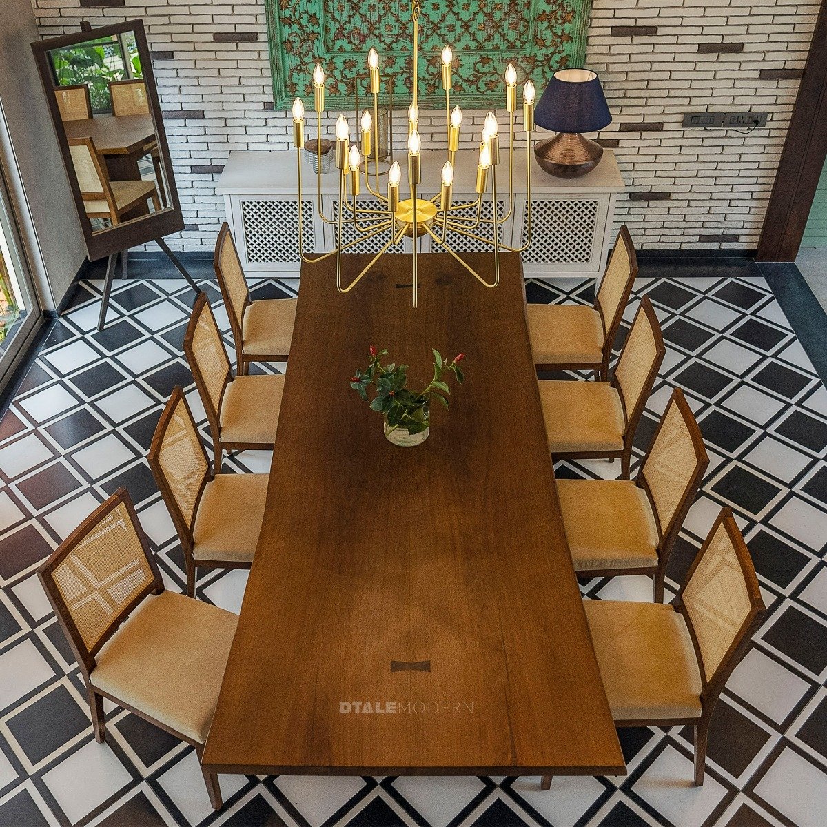 Buy Baron Live Edge Dining Table Online in India - Dtale Modern