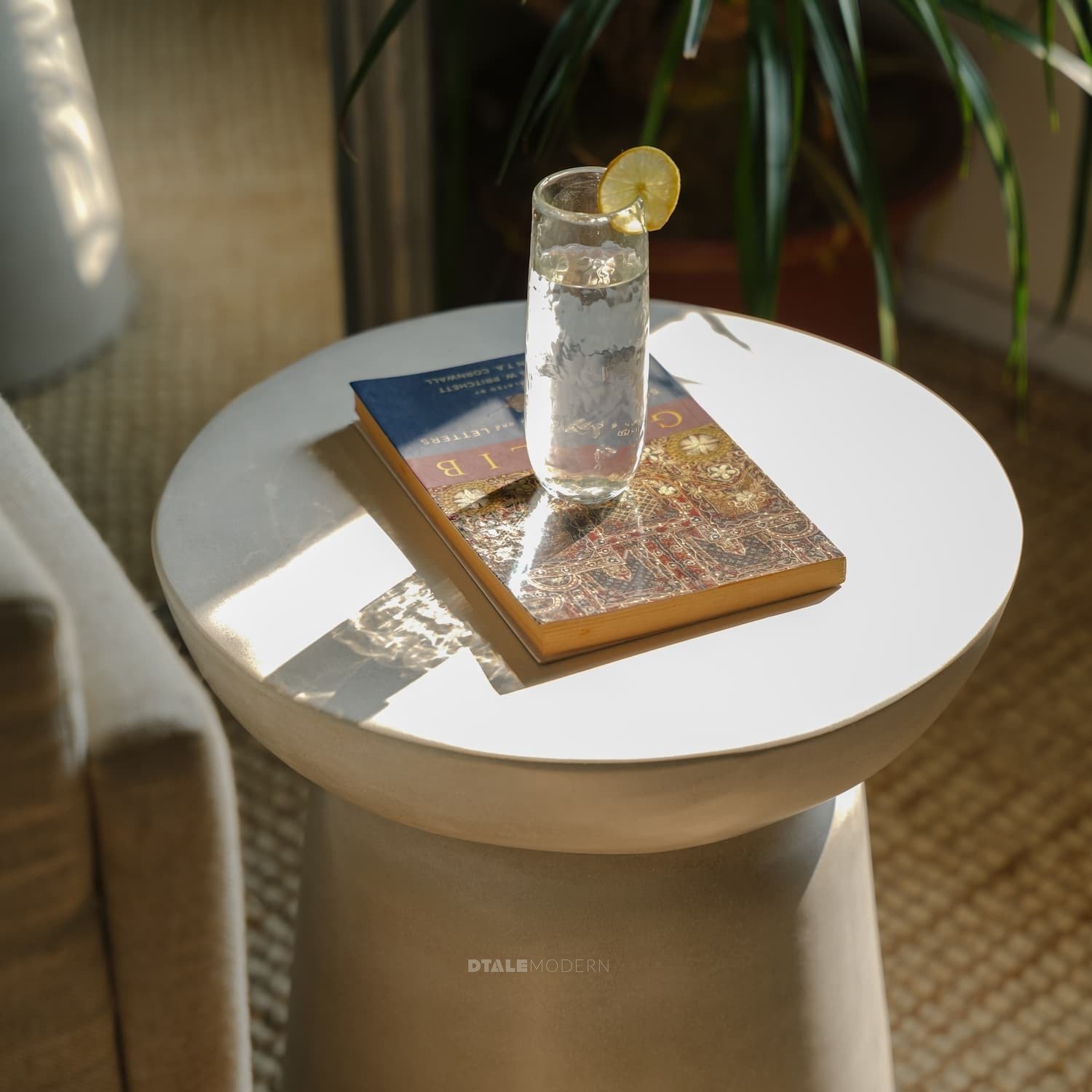 Buy Cole Cemento End Table - White Online in India - Dtale Modern
