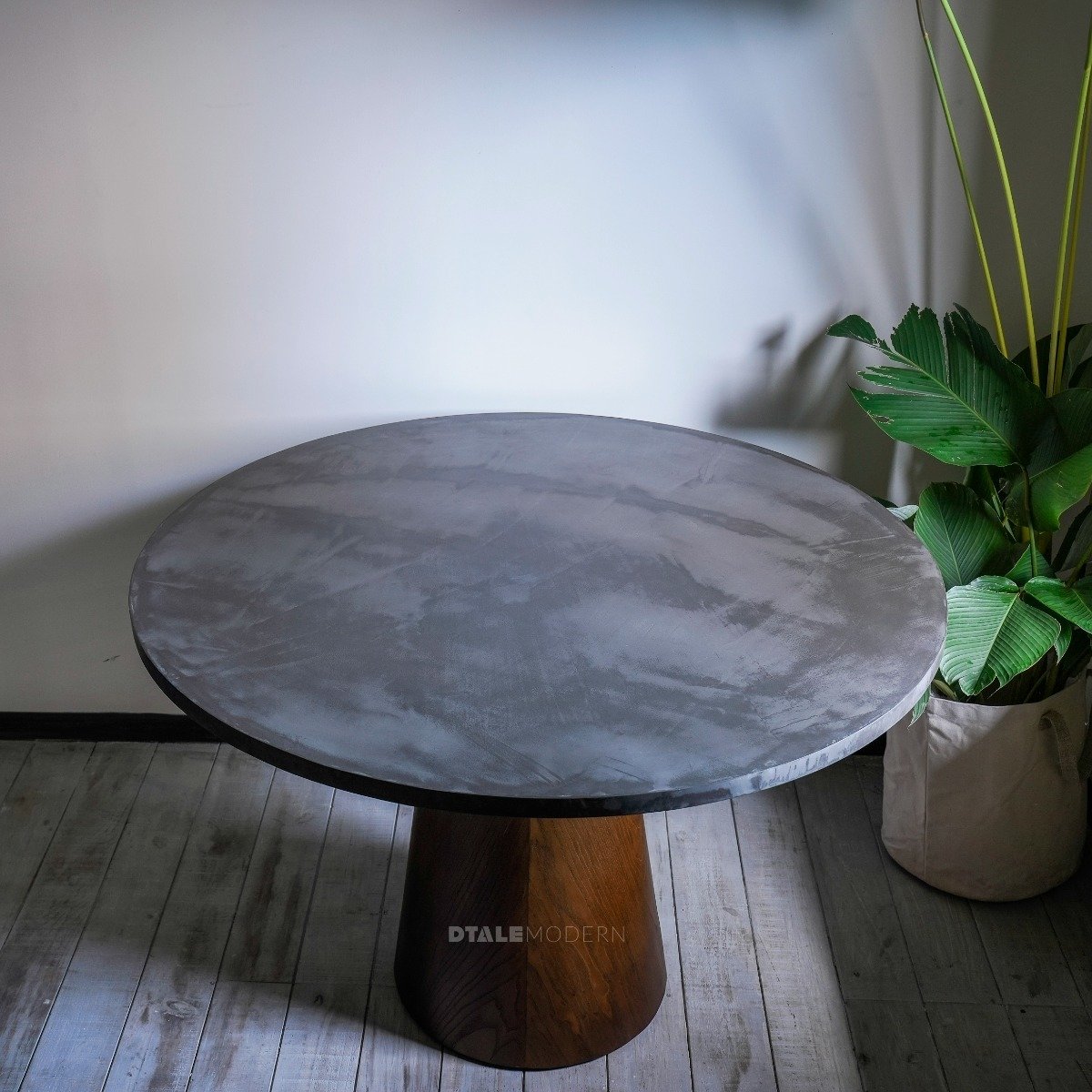 Buy Petra Round Cement Finish Table Online in India - Dtale Modern