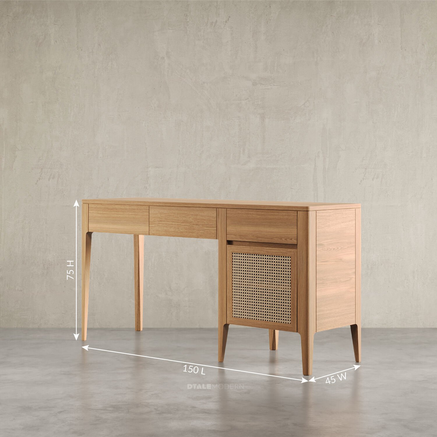 Buy Mecai Cane Writing Desk Online in India - Dtale Modern