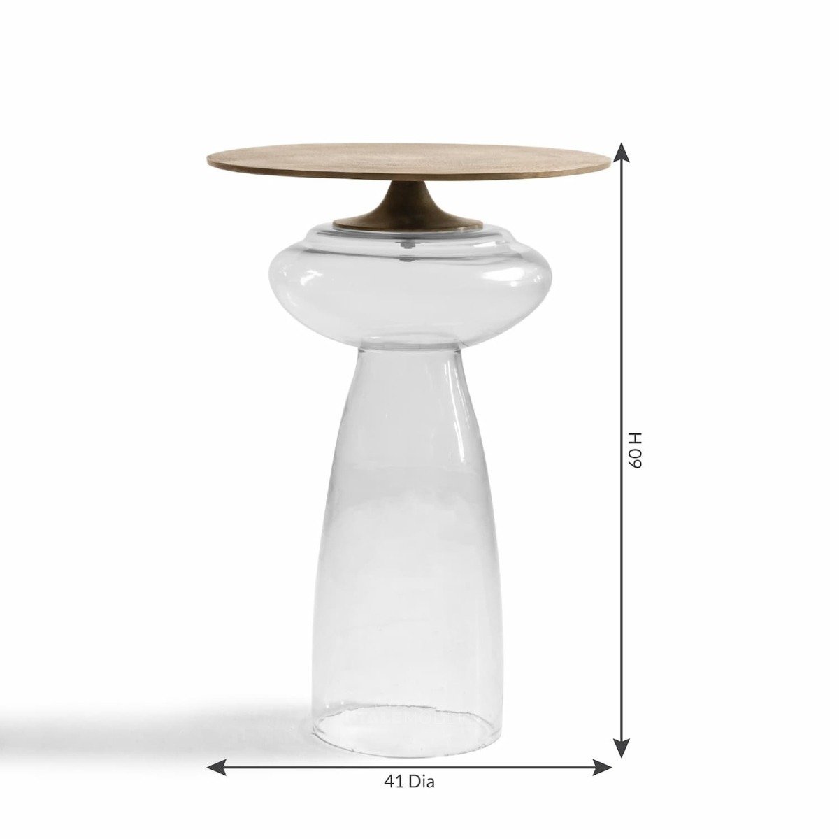 Buy Kaanch Glass End Table - L Online in India - Dtale Modern