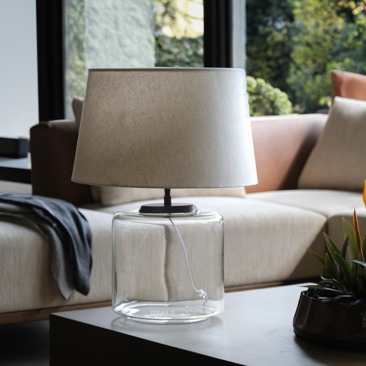 Buy Lyra Glass Table Lamp - Clear Online in India - Dtale Modern