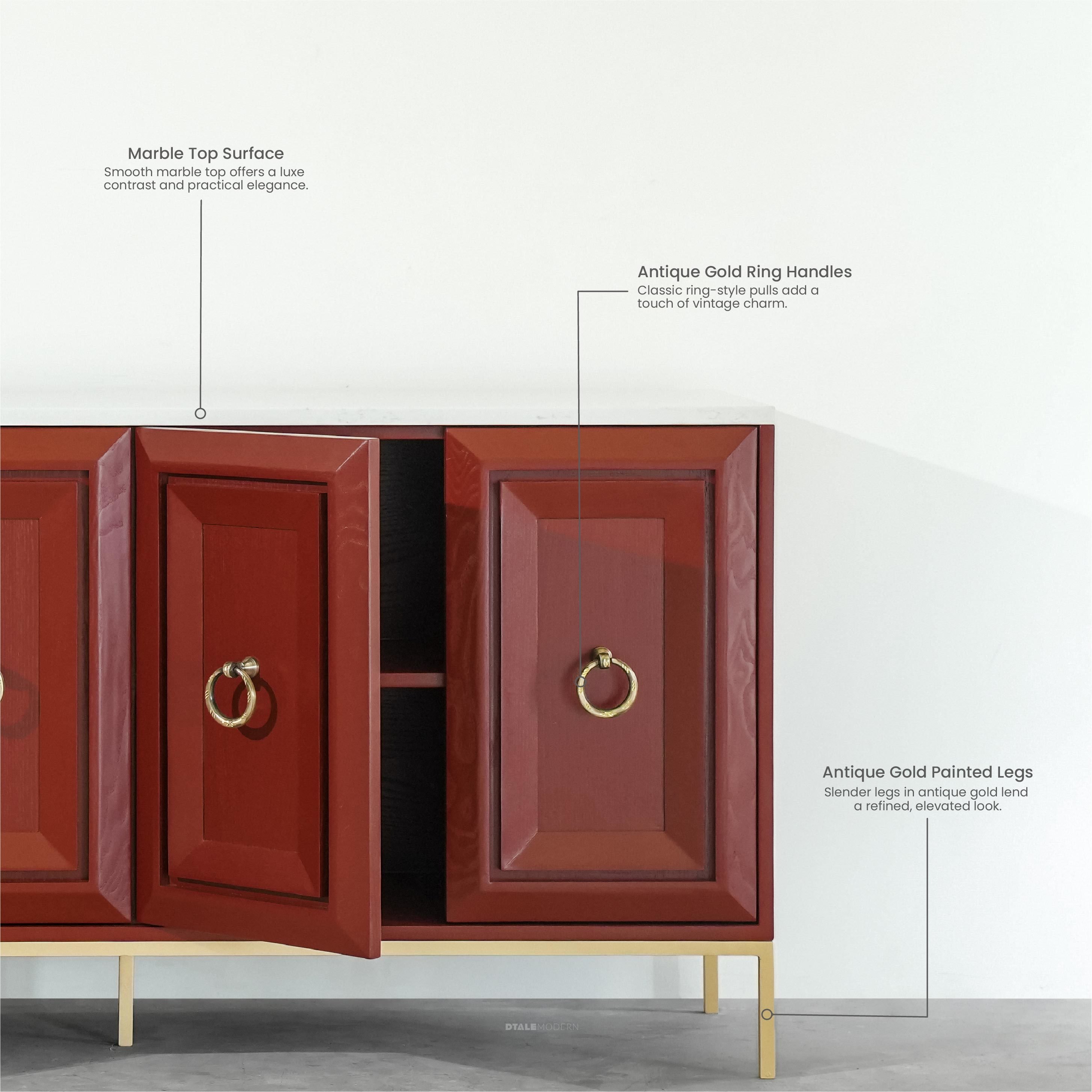Buy Malibu Buffet Console - Cherry Red Online in India - Dtale Modern