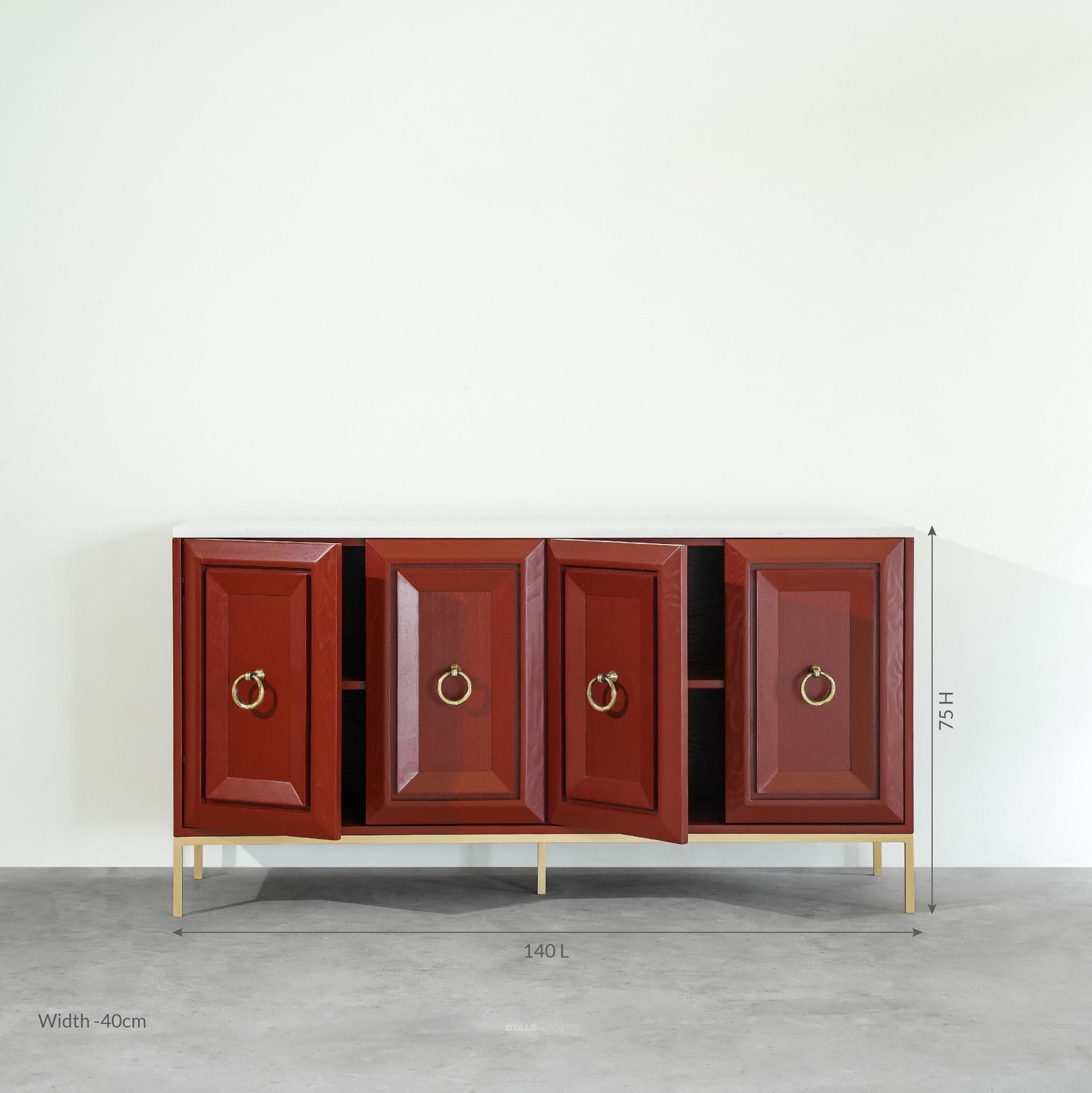 Buy Malibu Buffet Console - Cherry Red Online in India - Dtale Modern