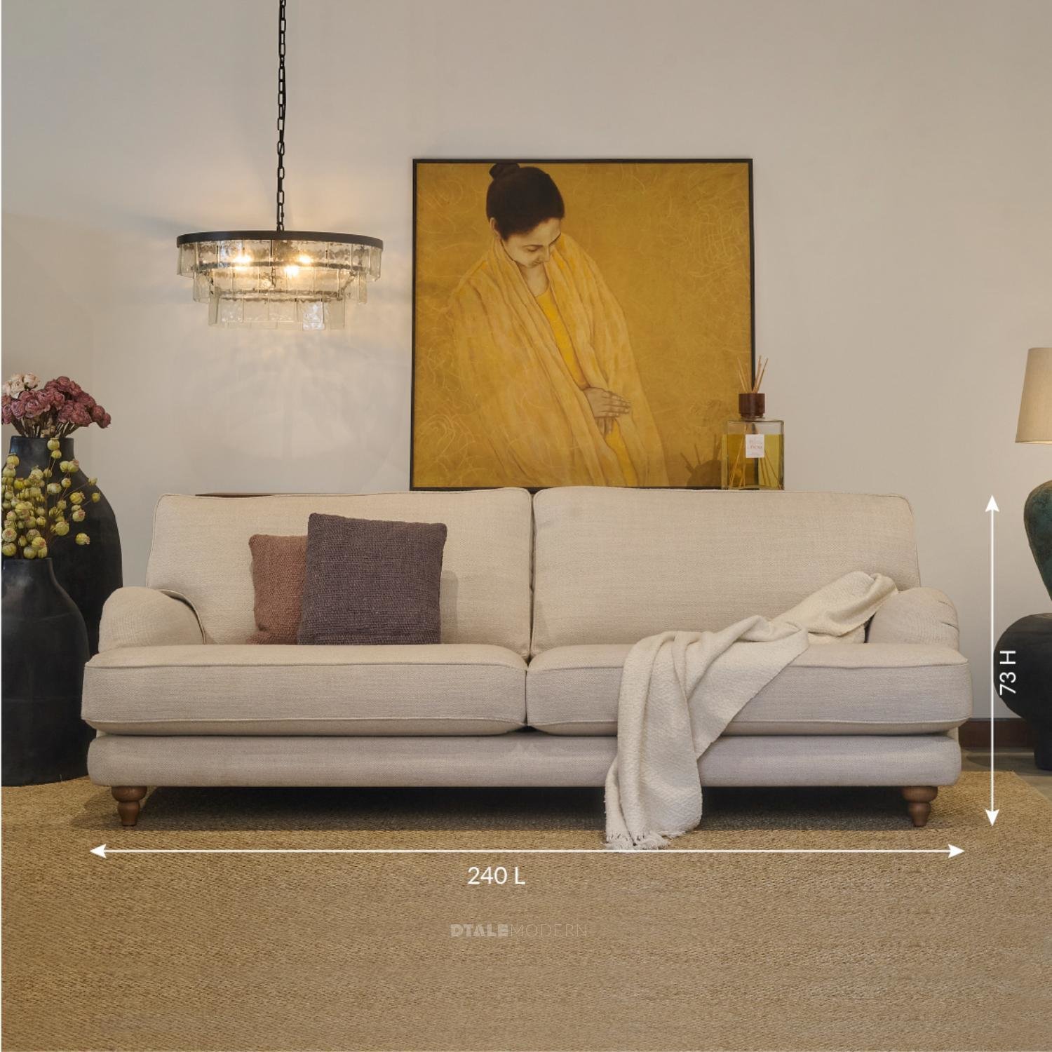 Buy Zenora Three-Seater Sofa Online in India - Dtale Modern