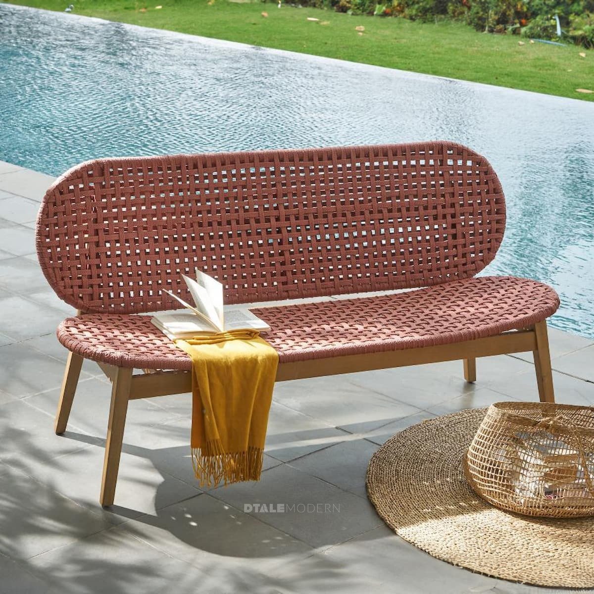 Buy Revia Outdoor Bench - Terracotta Online in India - Dtale Modern