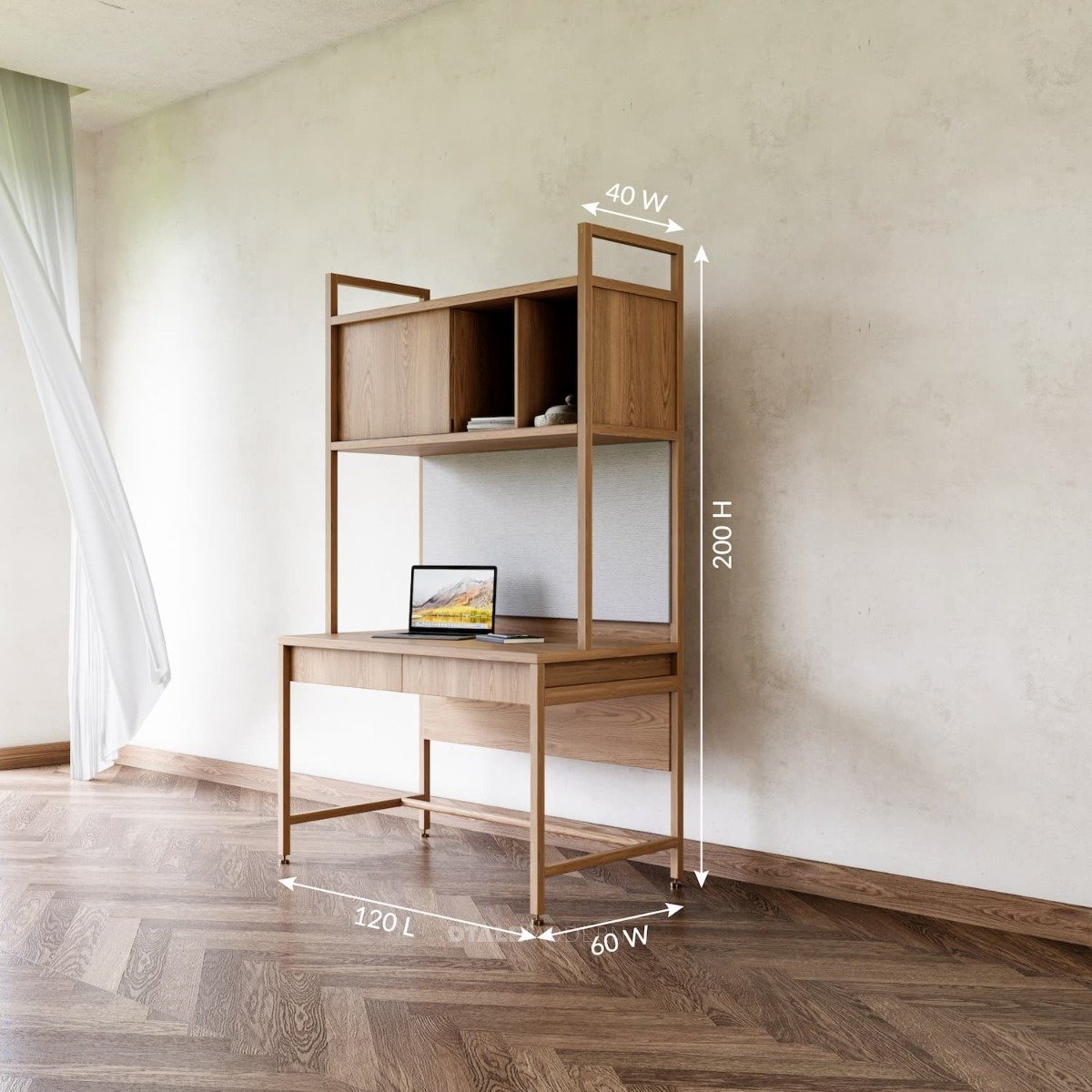 Buy Veda Workspace Desk with Outlet & Hutch (120) Online in India ...