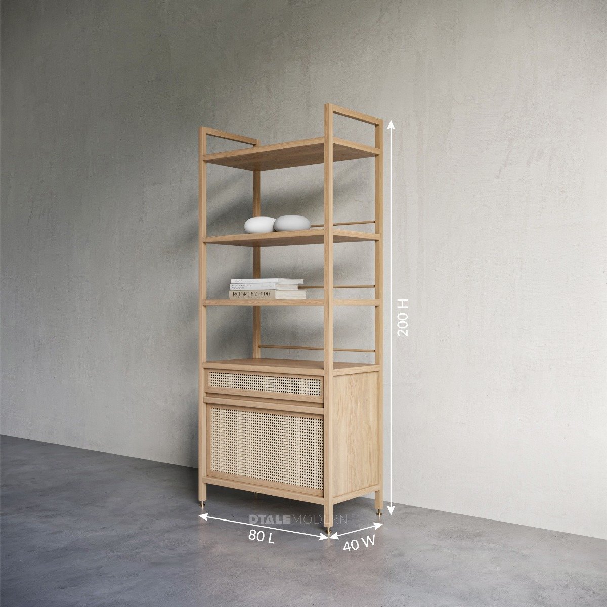 Buy Veda Cane Bookcase with Storage Cabinet (80) Online in India ...