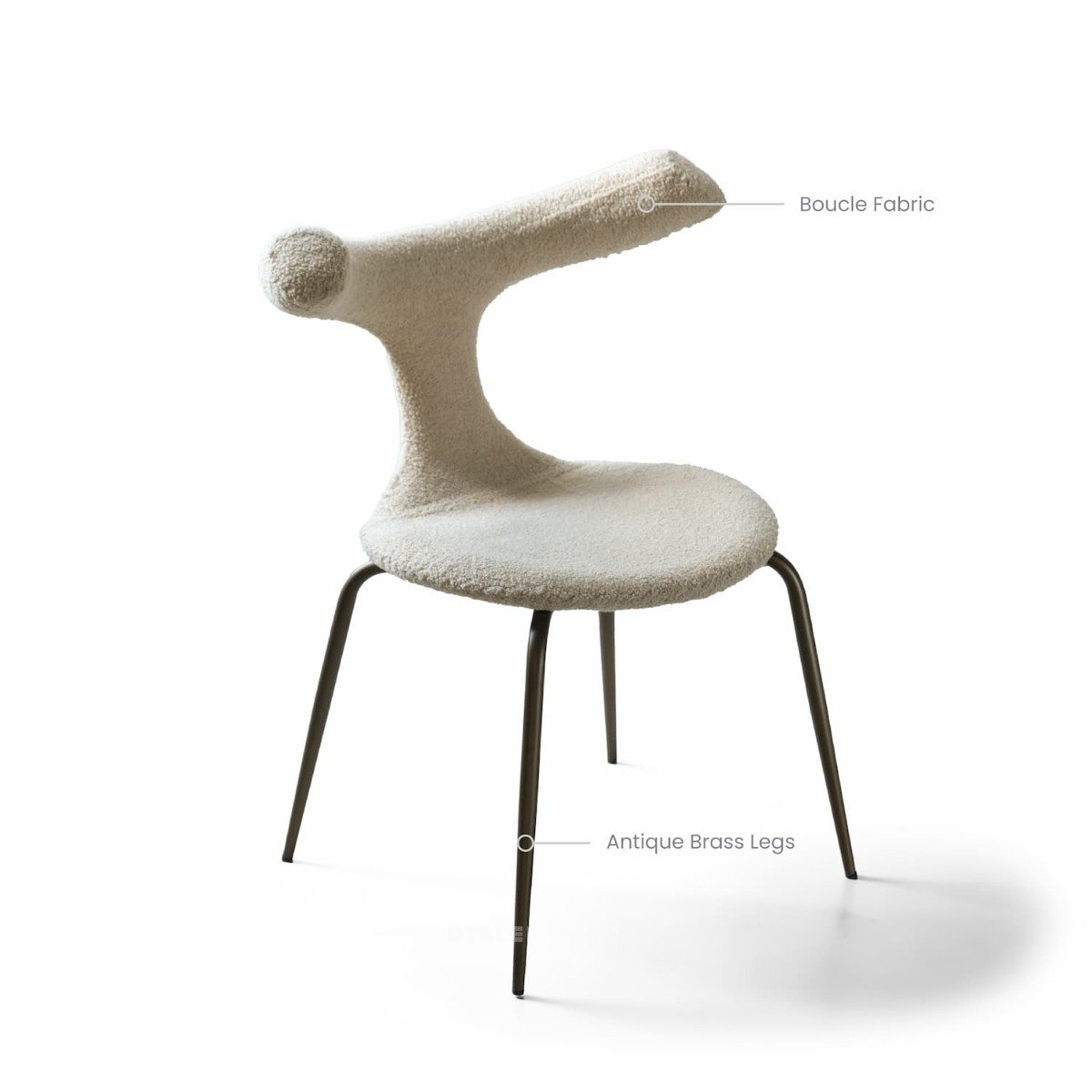 Buy Bull Chair - Frosted Almond Online in India - Dtale Modern