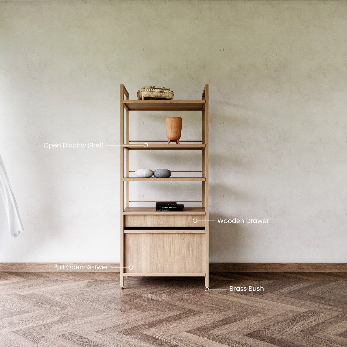 Buy Veda Bookcase with Storage Cabinet (80) Online in India - Dtale Modern