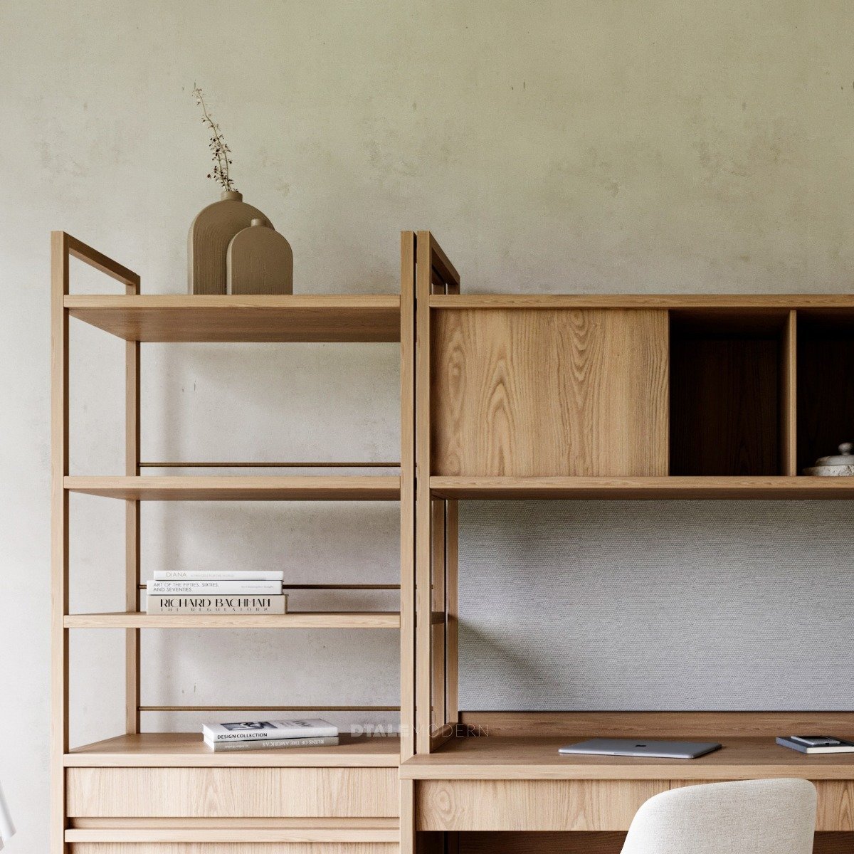 Buy Veda Modular Workspace Desk with Outlet & Bookcase Online in India ...
