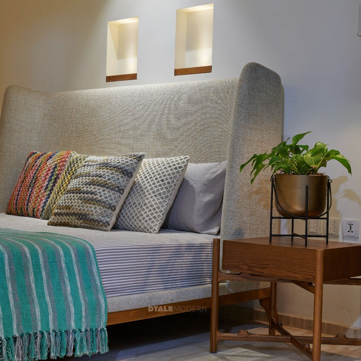 Buy Adonis Upholstered Bed Cot Online in India - Dtale Modern