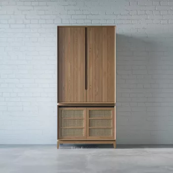 Buy Amiraah Rattan Wardrobe - 4 Shutter Online in India - Dtale Modern