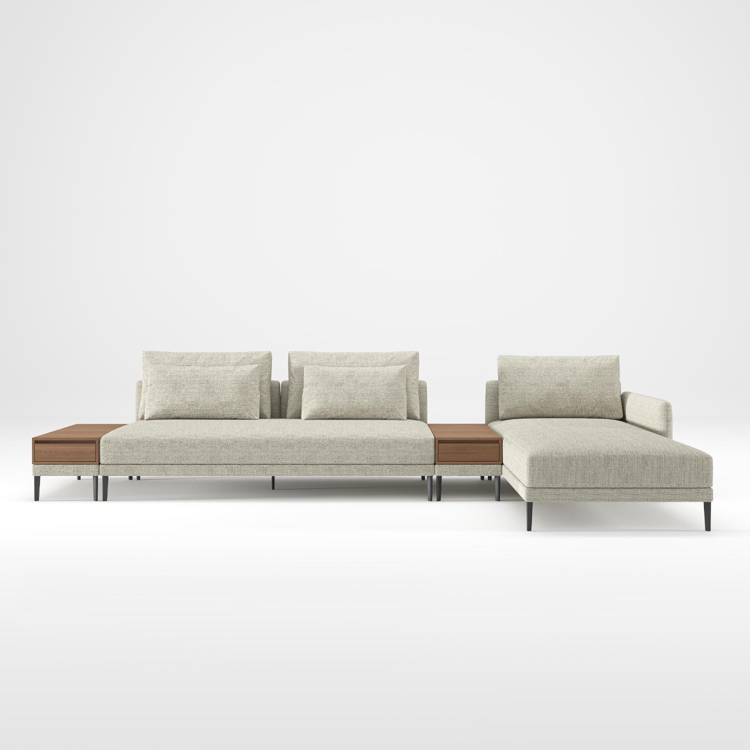 Buy Hebron Chaise Sectional Sofa with Storage 370 Online in India ...