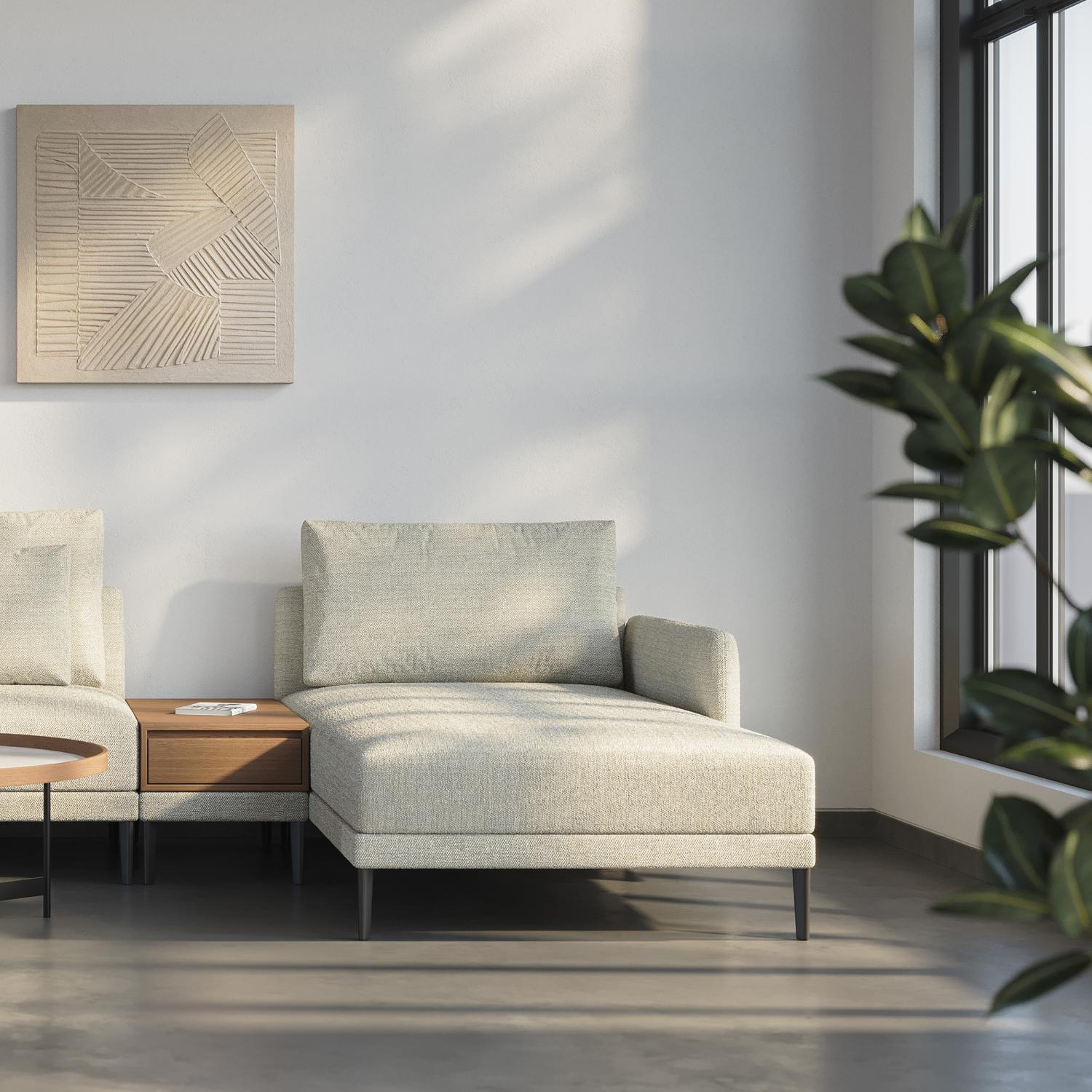 Buy Hebron Chaise Sectional Sofa with Storage 370 Online in India ...