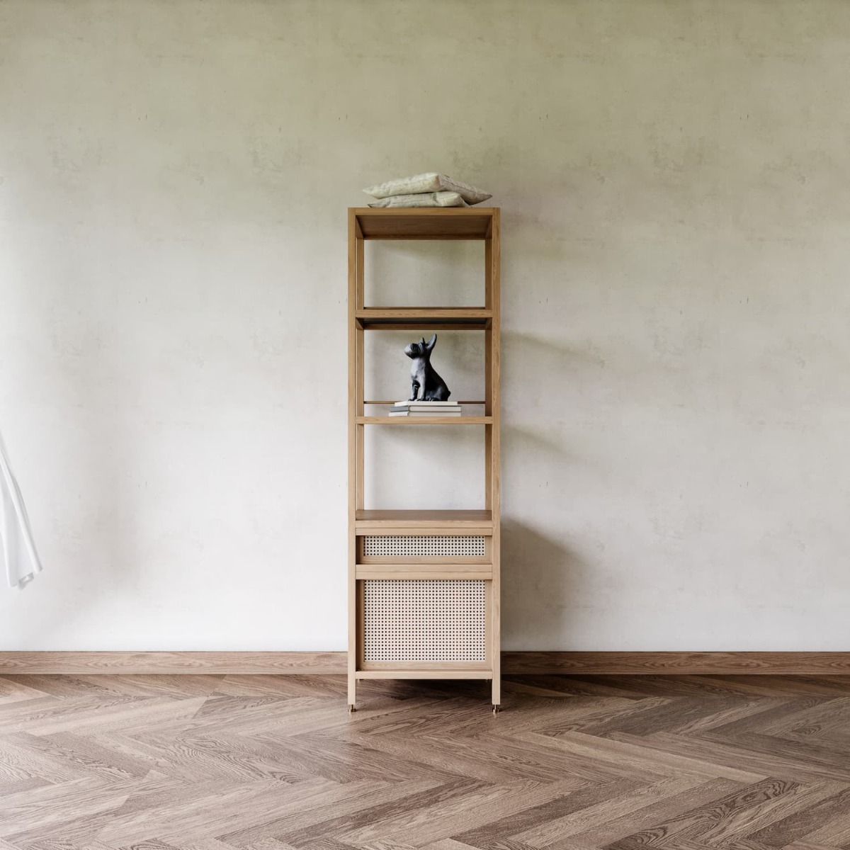 Buy Samara Rattan Tall Storage Bookcase Online in India - Dtale Modern