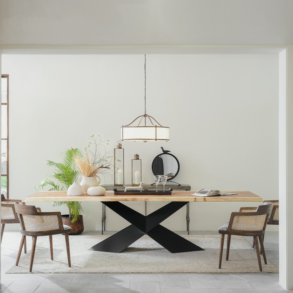 Buy X-atura Live Edge Dining Table Online in India - Dtale Modern
