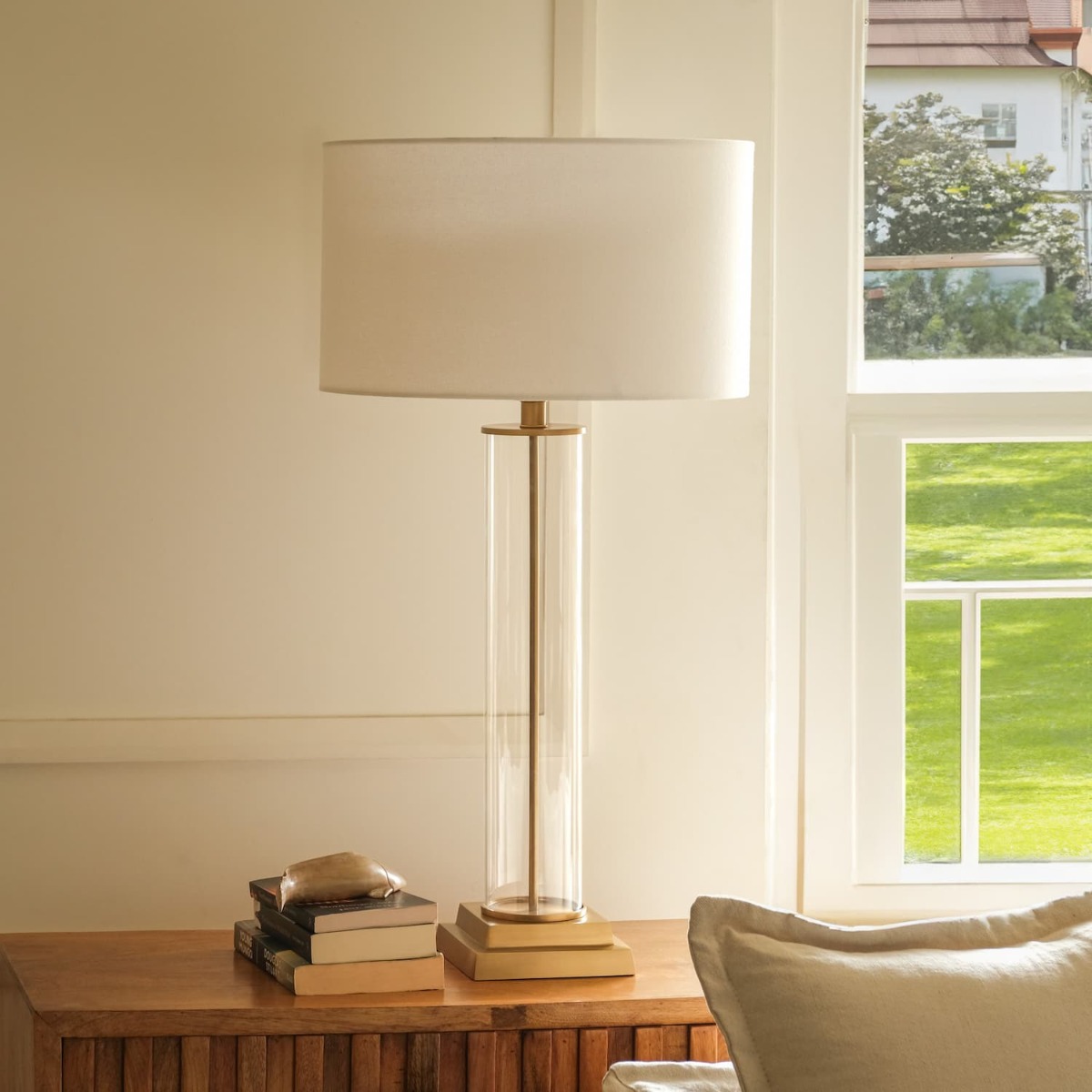 Buy Adeline Glass Table Lamp Online in India - Dtale Modern