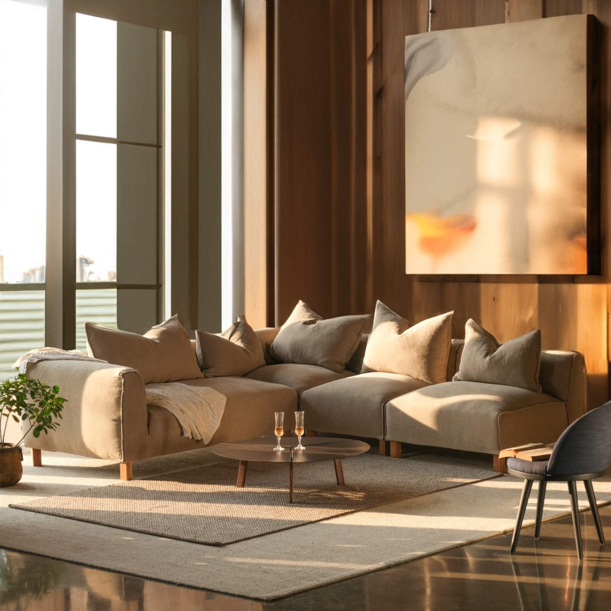 Buy Chelsea Modular Sofa - Linen Online in India - Dtale Modern