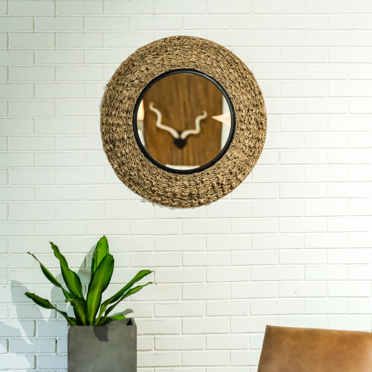 Buy Althea Jute Mirror Online in India - Dtale Modern