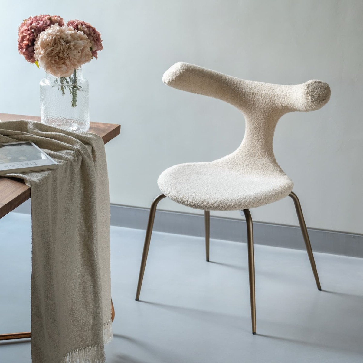 Buy Bull Chair - Frosted Almond Online in India - Dtale Modern