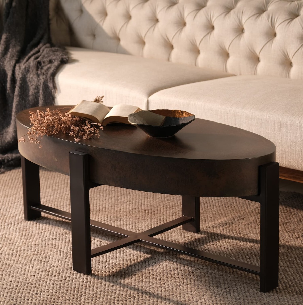 Buy Mason Oval Coffee Table Online in India - Dtale Modern