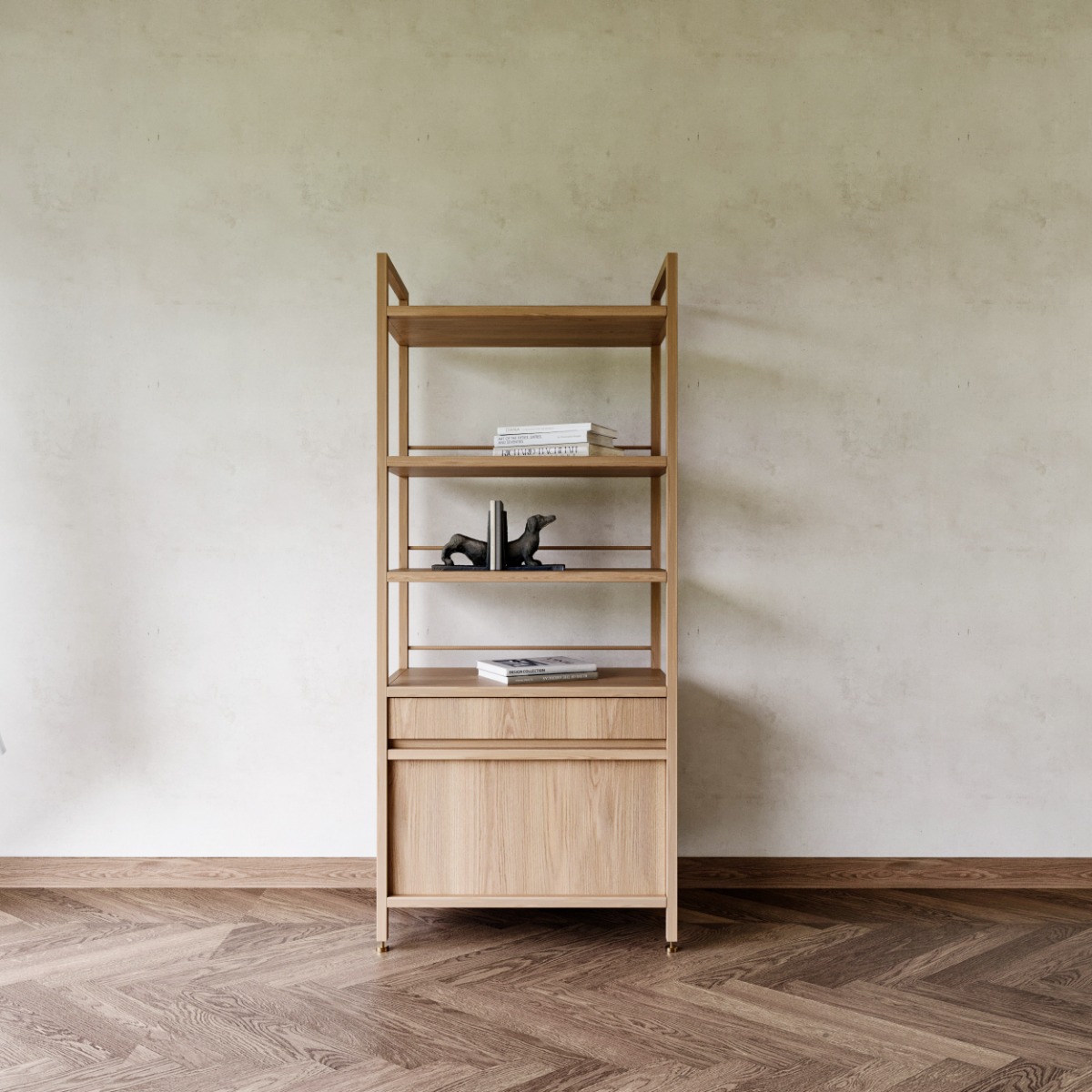 Buy Veda Bookcase with Storage Cabinet (80) Online in India - Dtale Modern