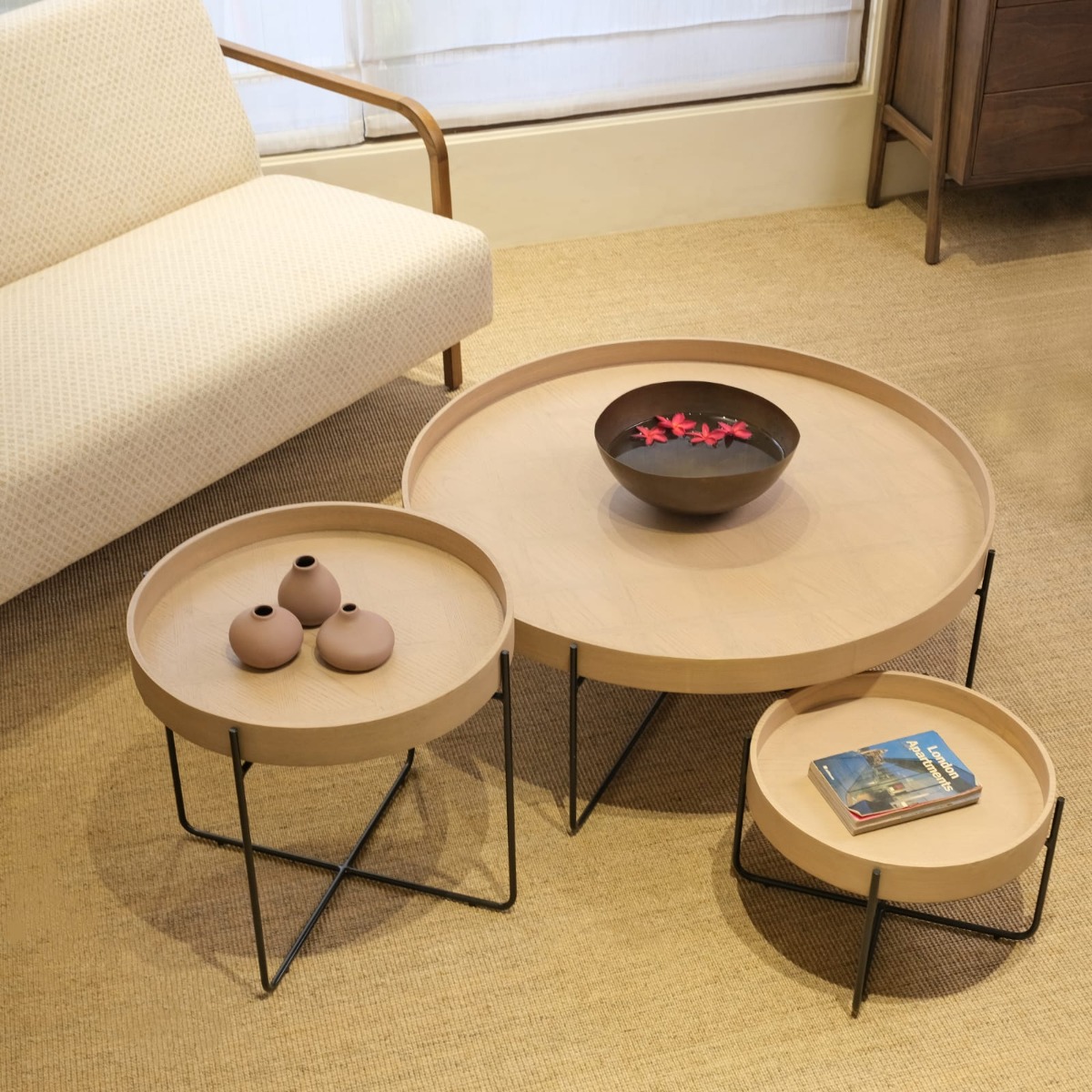 Buy Minwa Nesting Coffee Table - Set of 3 Online in India - Dtale Modern